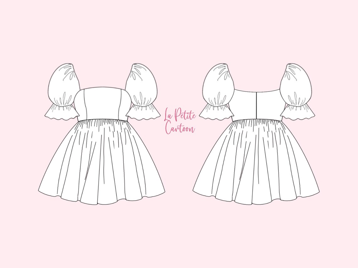 Blossom Puff Dress Print Pattern Size US 0-14 XS-XXXL - Etsy