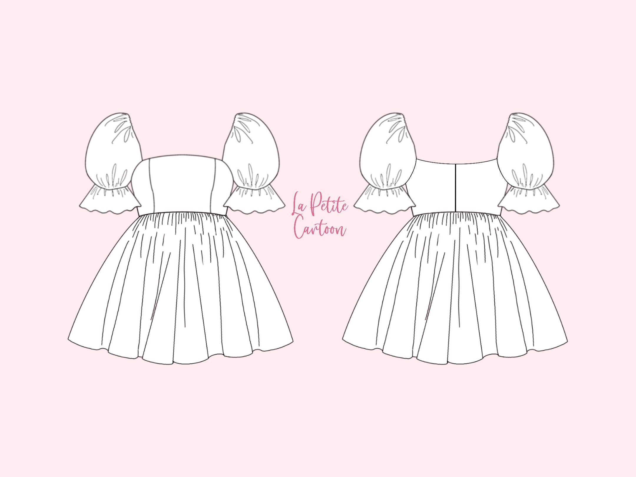 Blossom Puff Dress Print Pattern Size US 0-14 XS-XXXL Video Instruction ...