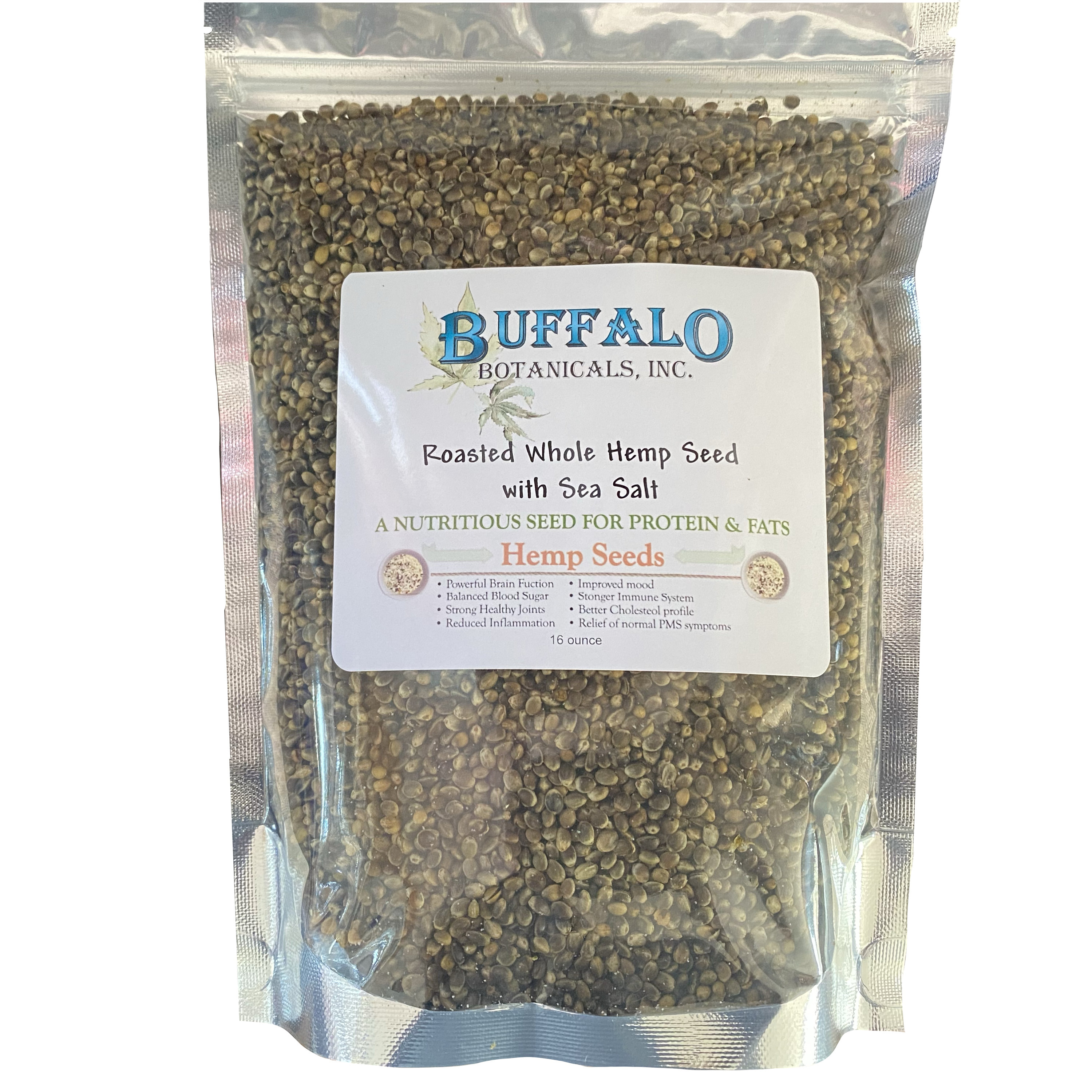 Roasted Hemp Seed With Sea Salt 16oz Bag by Buffalo Botanicals Inc - Etsy