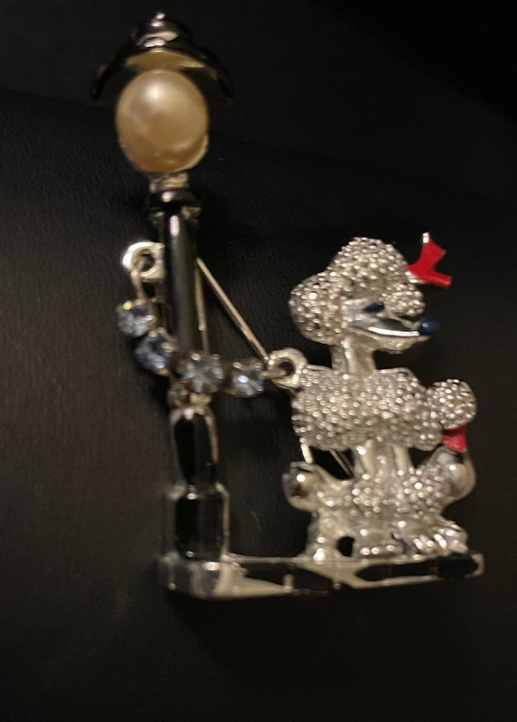 Vintage lamp post brooch - Gem