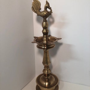 Vintage Brass Diya Bird Diwali Oil Lamp Stand - Etsy