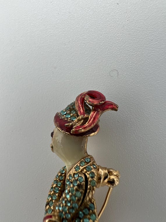 Vintage Ciner hobo clown scarecrow dancer enameled rh… - Gem