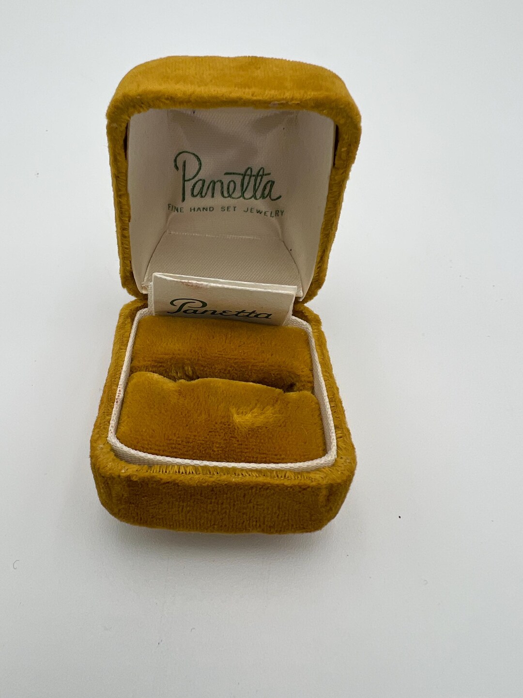 Vintage Panetta Harvest Gold Velvet Jewelry Ring Box - Etsy