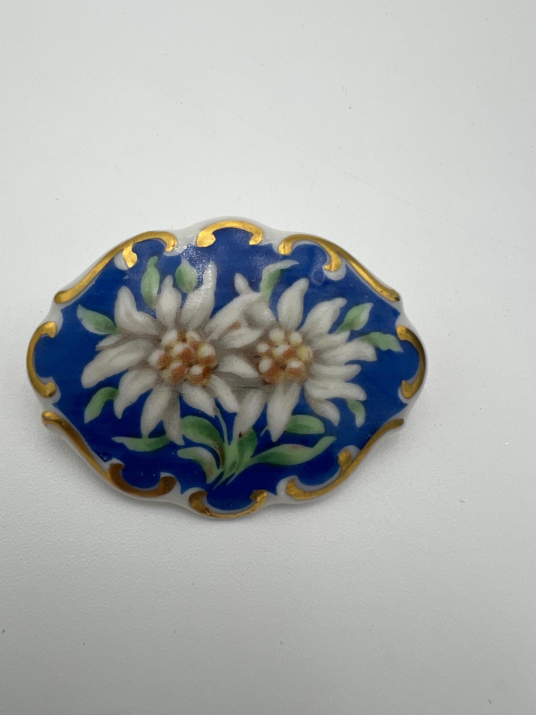 Vintage Schumann Germany Painted Porcelain Flowers Brooch - Etsy