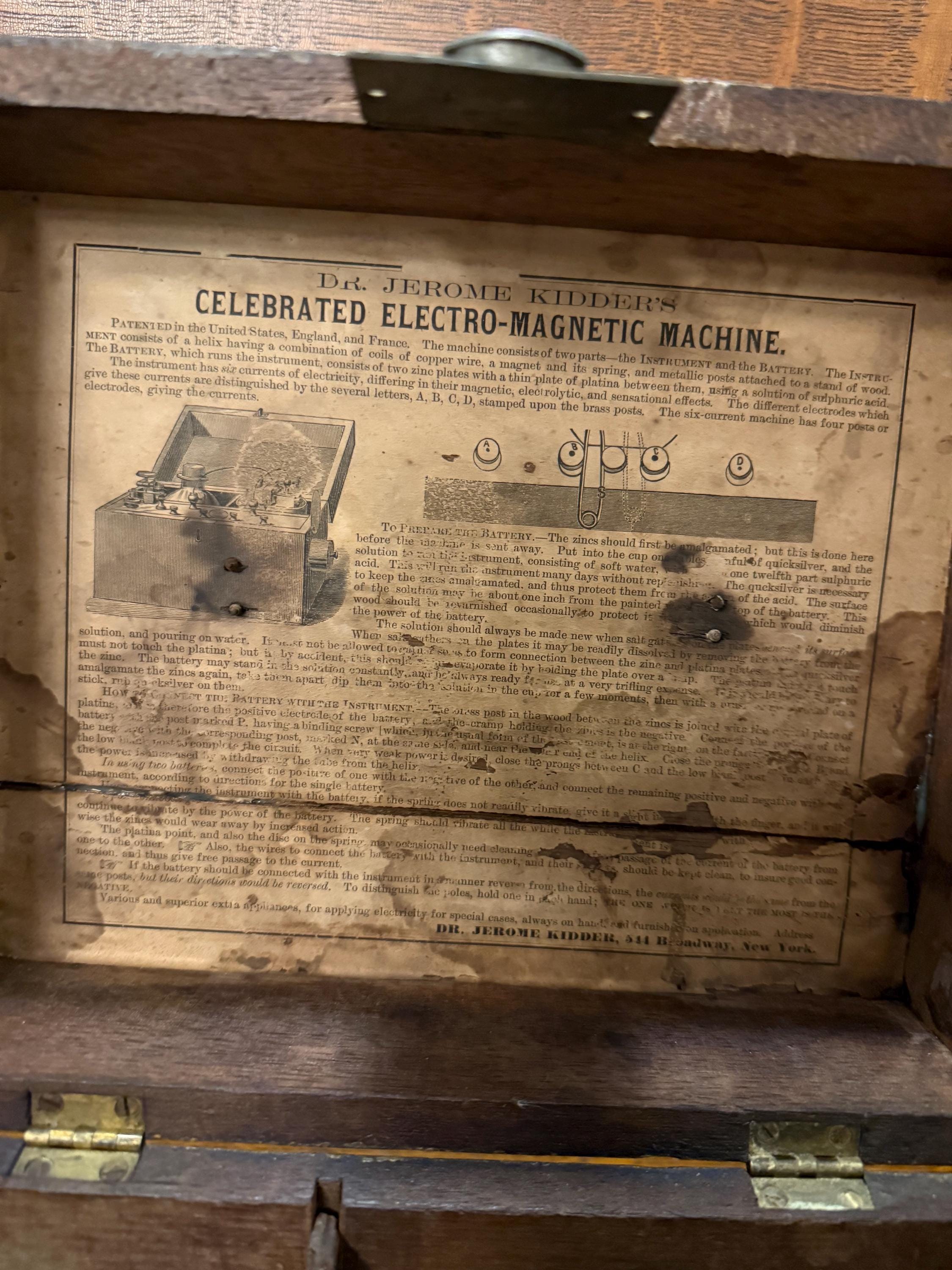 Antique 3 Compartment Wood Box That Once Contained a Quack Medical ...