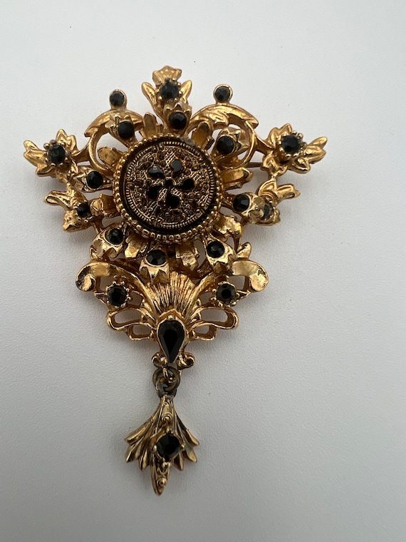 Brooch - sphinx black - Gem