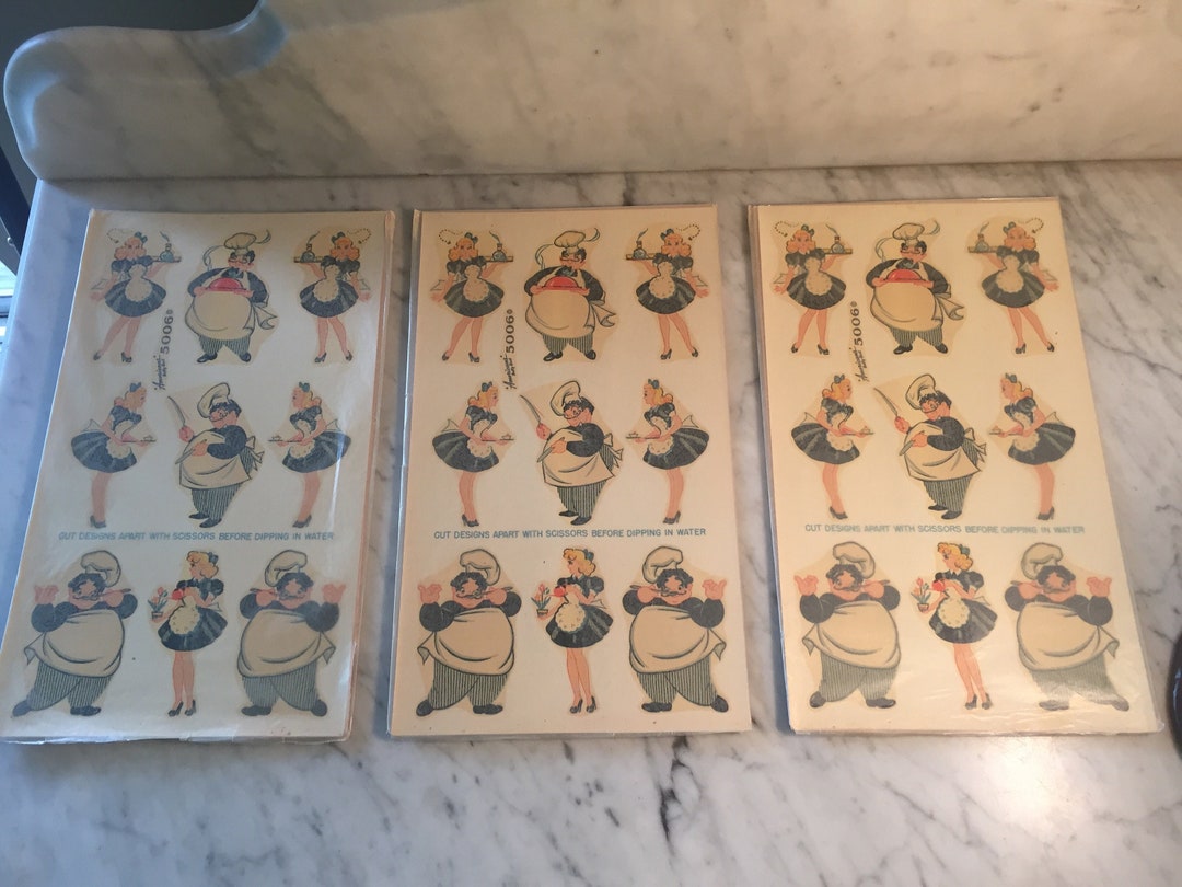 Vintage Betty Chef & Maid Decal Sheet - Etsy