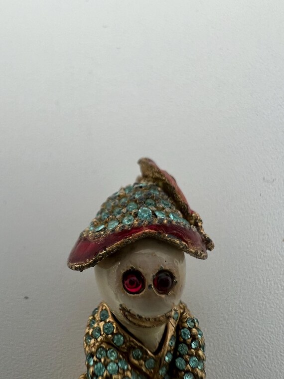 Vintage Ciner hobo clown scarecrow dancer enameled rh… - Gem