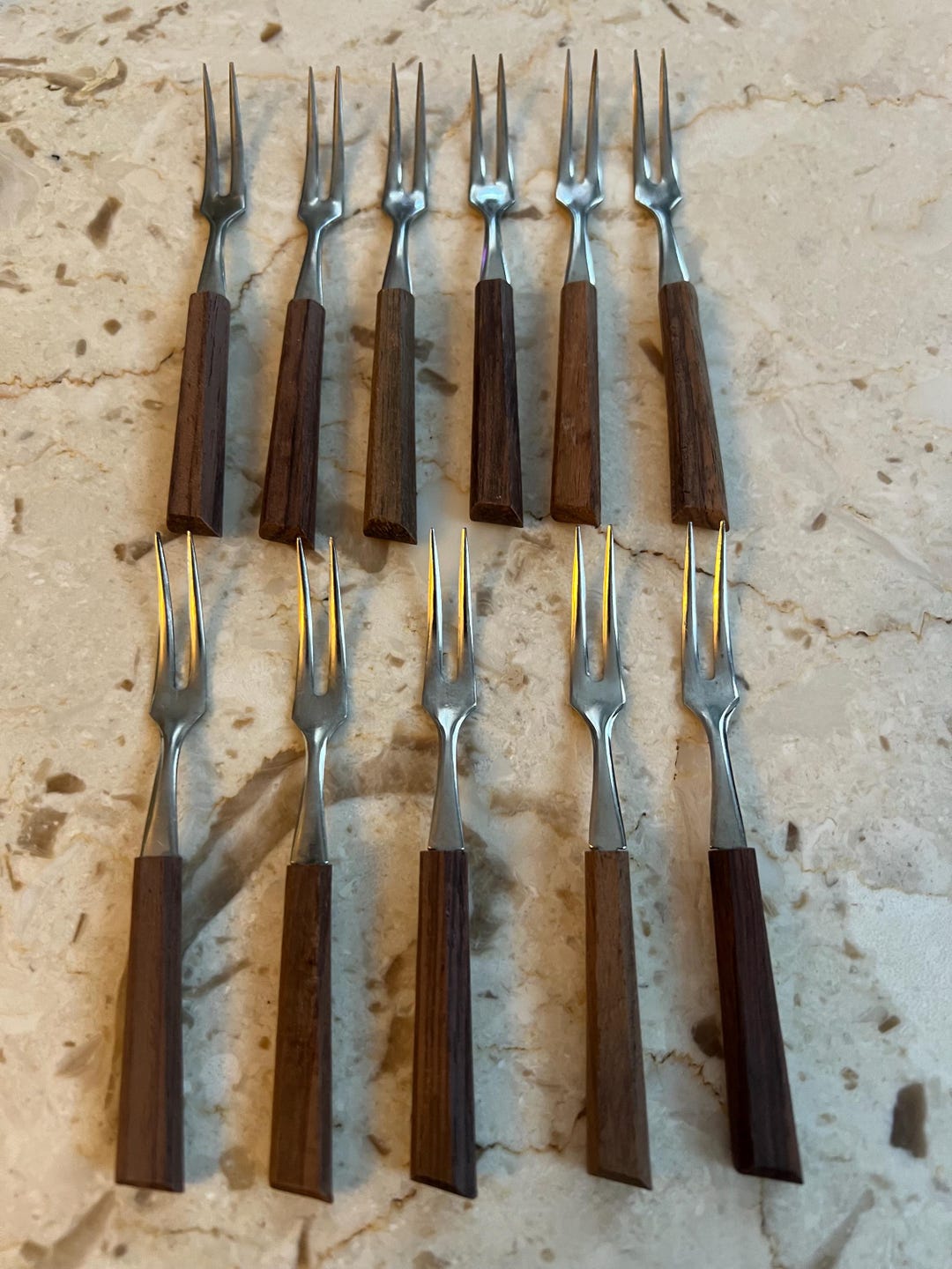 Vintage Set of 11 Small Forks for Hors D'oeuvres Have Wood, Probably ...
