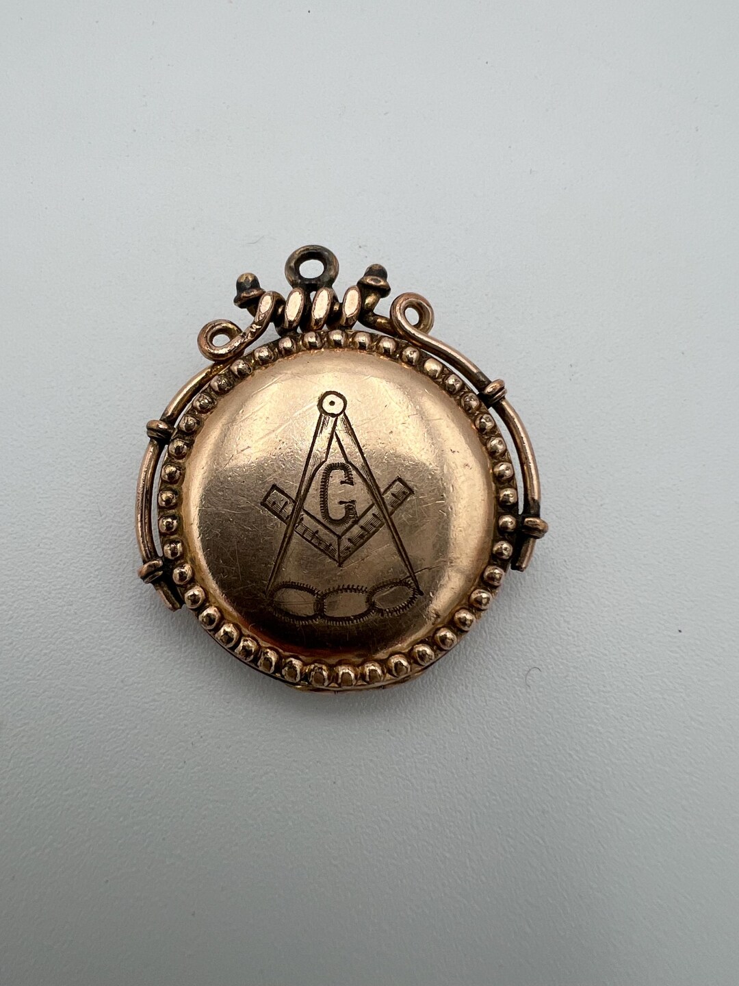 Antique Victorian Masonic Gold Filled SKM Co Monogrammed Locket - Etsy