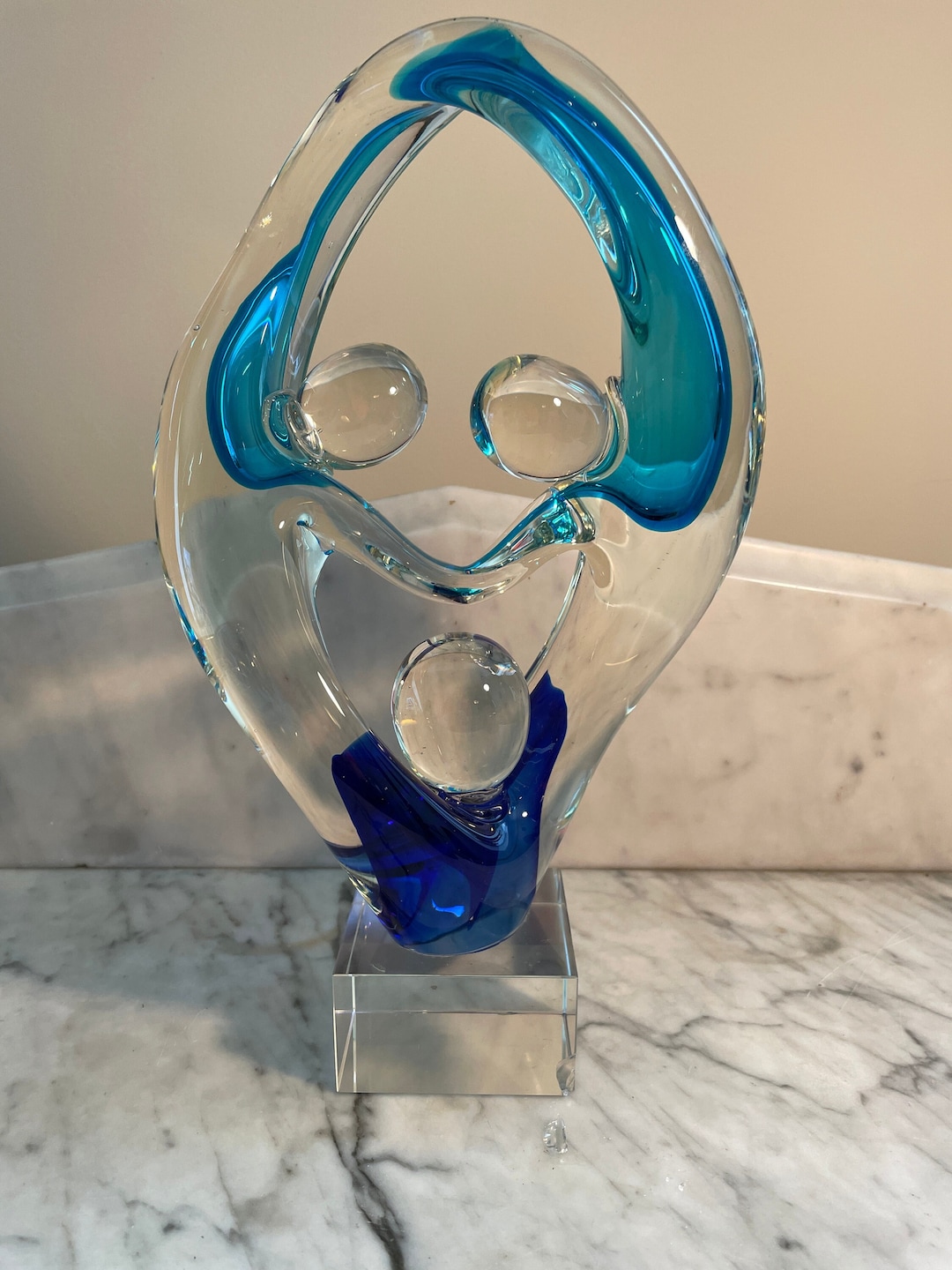 Murano Glass Intertwined Human Forms Sculpture - Etsy