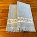 Vintage MCM Cannon Royal Family Light Blue Hand Towels With Embroidered ...