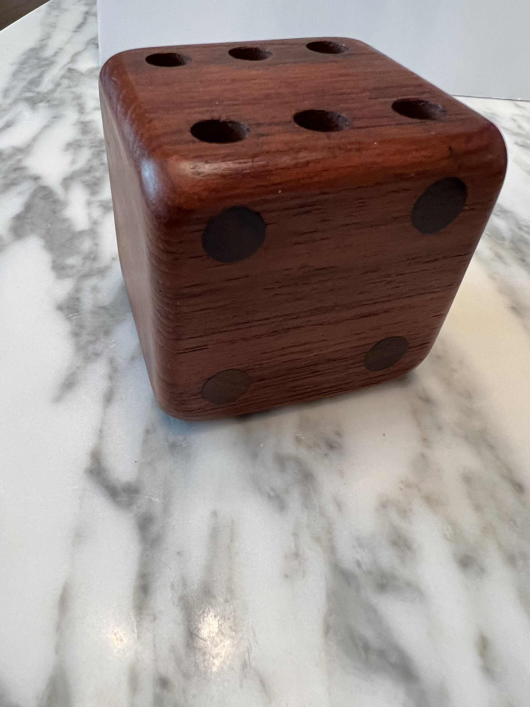 Vintage MCM Swedish Sowe Konst Teak Wood Dice Desk Pen Holder - Etsy