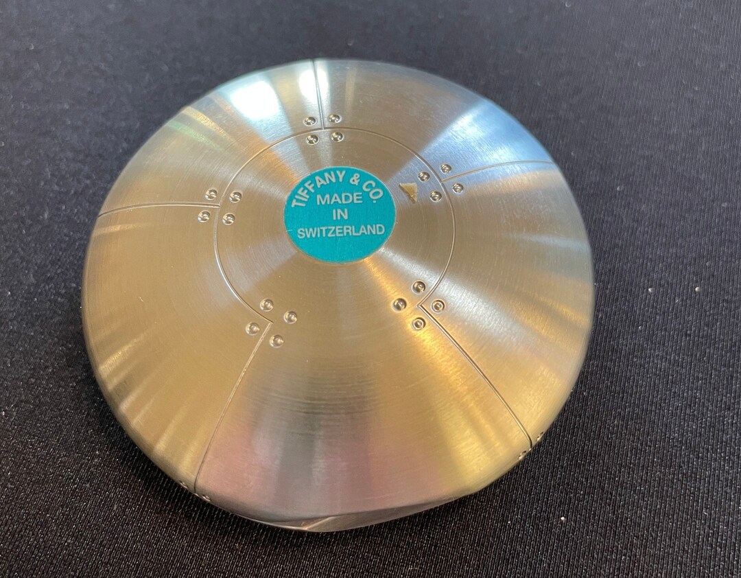 Tiffany & Co Streamerica Perisphere Trinket or Pill Box Stainless Steel ...