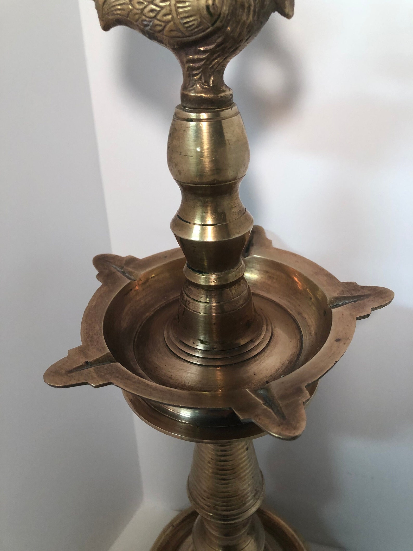 Vintage Brass Diya Bird Diwali Oil Lamp Stand - Etsy