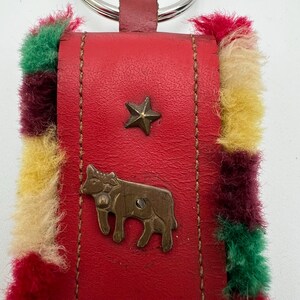 Vintage Swiss Leather Cowbell Strap Keyring Souvenir - Etsy