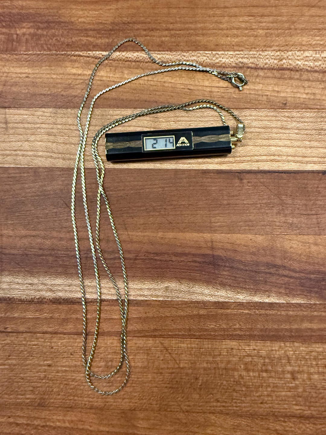Vintage Advance Digital Watch Pendant Necklace, Silver Tone ...