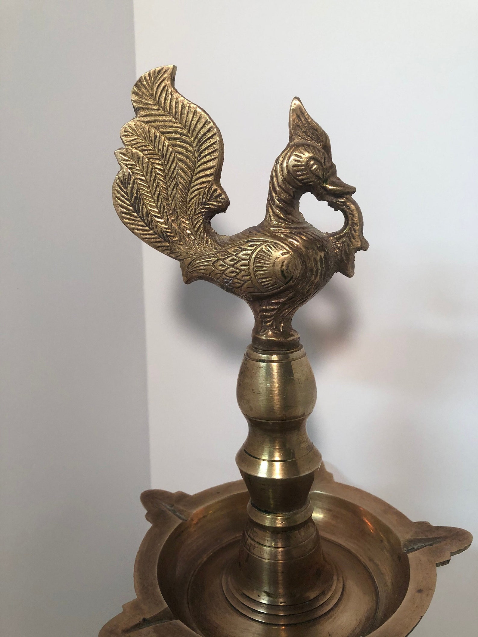Vintage Brass Diya Bird Diwali Oil Lamp Stand - Etsy