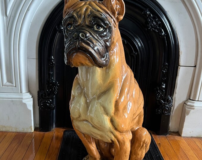 Vintage 1960s-70s Life Size Boxer Dog Statue by Marwal Industries - Etsy