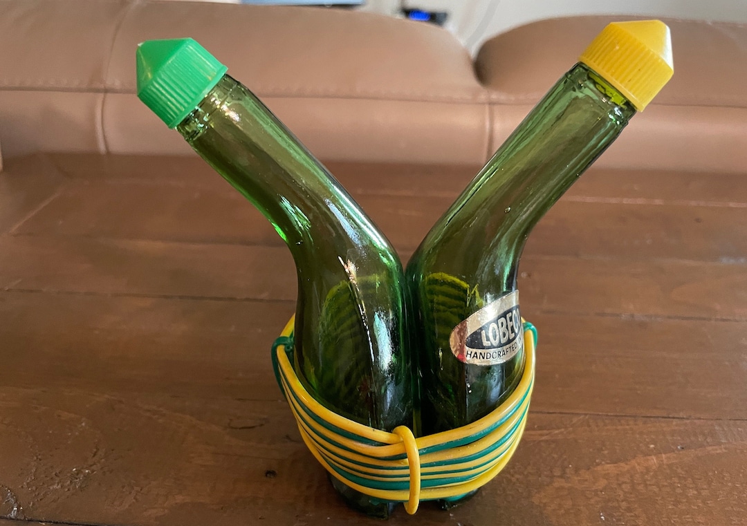Vintage Lobeco Italian Oil and Vinegar Bottles - Etsy