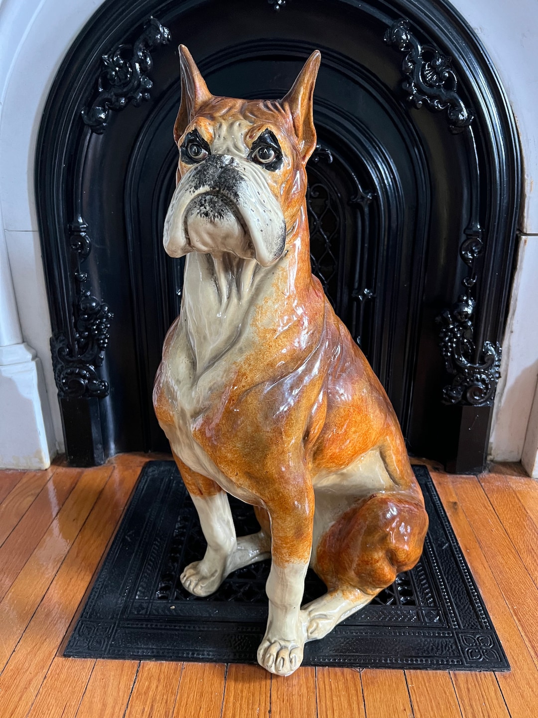Vintage 1960s-70s Boxer Dog Statue With Terracotta Like Glazevintage - Etsy