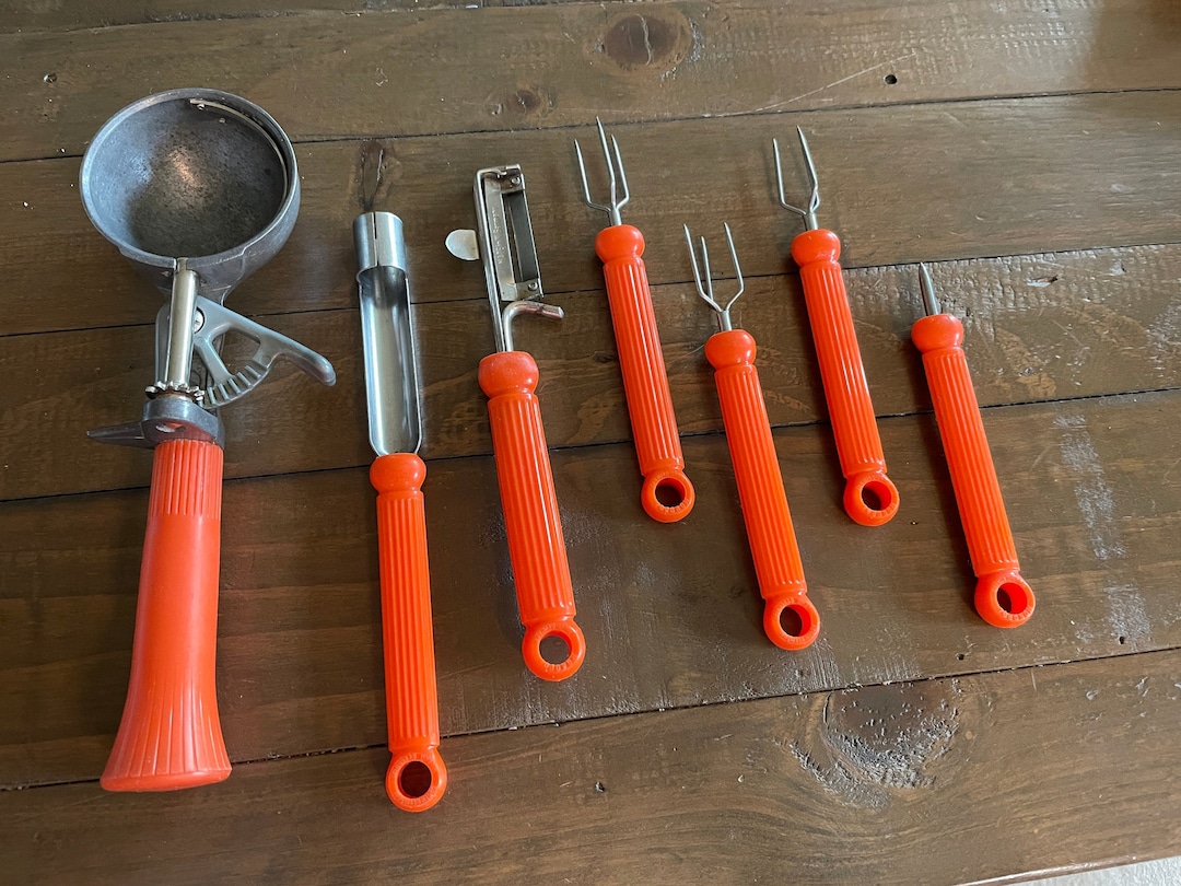 Vintage Monopol West Germany Orange Handle Kitchen Tool Set - Etsy