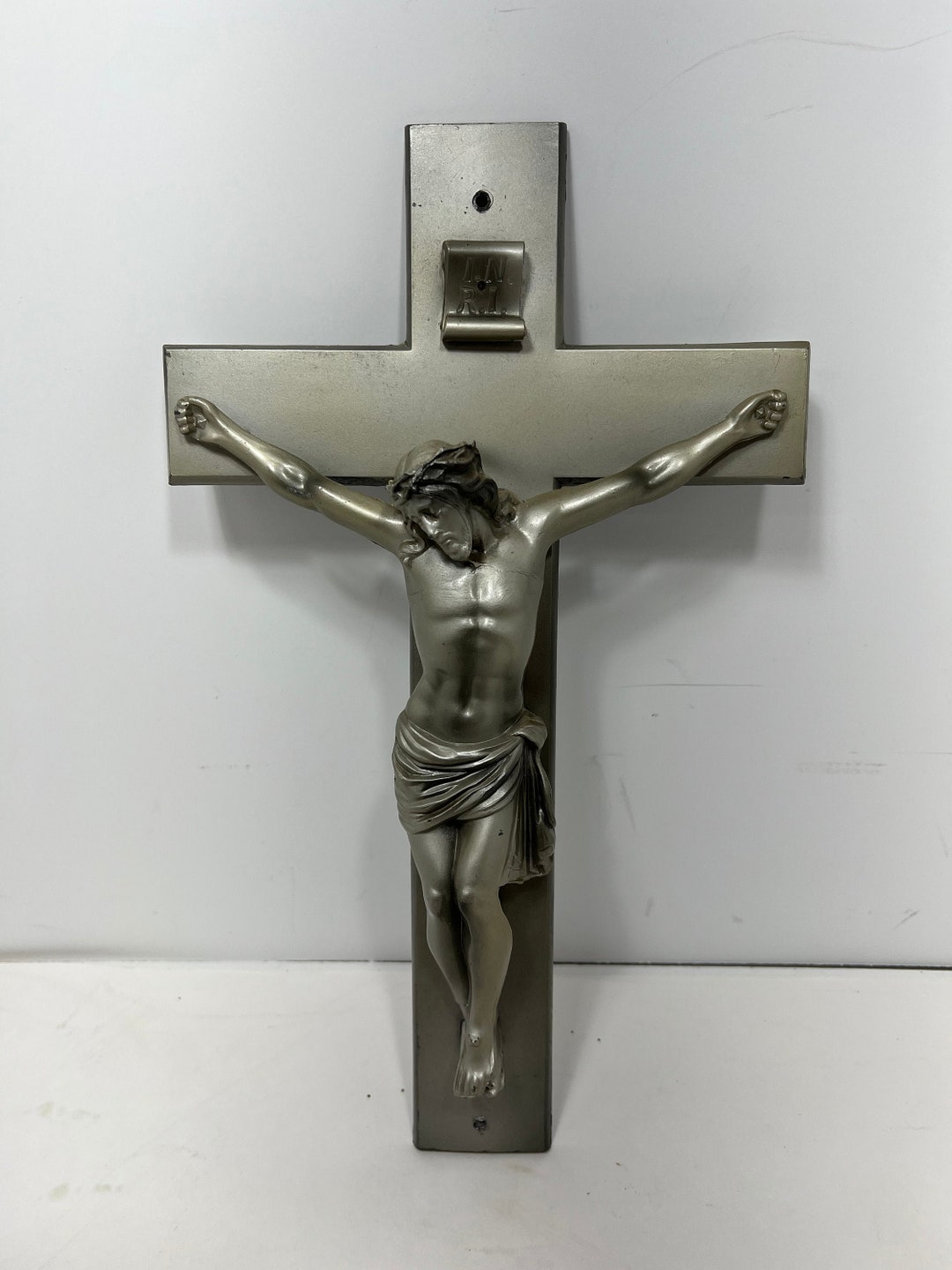 Vintage Large Metal Casket Crucifix - Etsy
