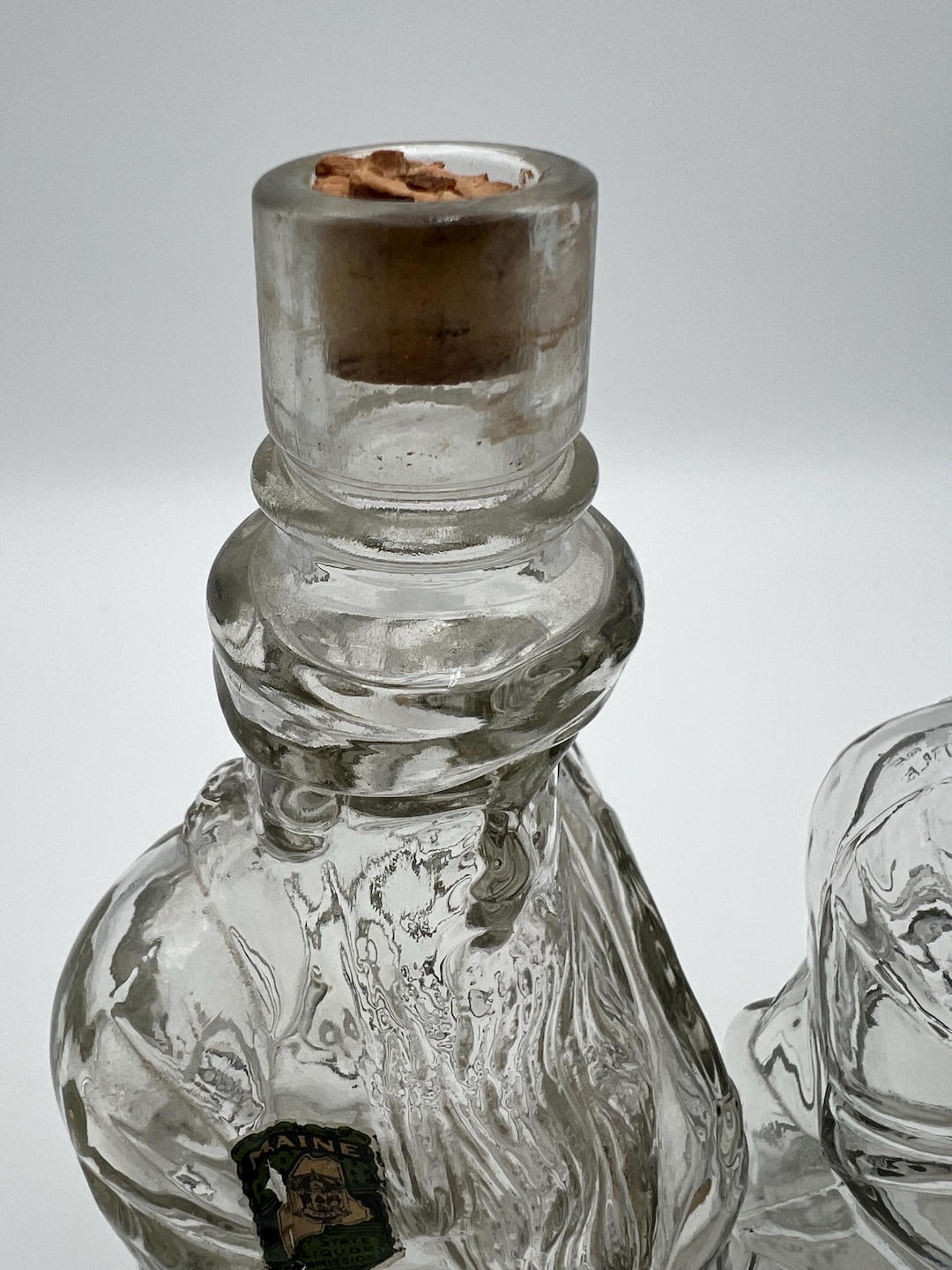 Vintage Pair of 1930s Hiram Ricker & Son Moses Glass Bottles Fac-simile ...