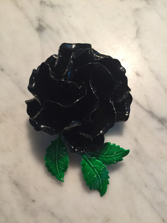 Vintage enamel rose - Gem