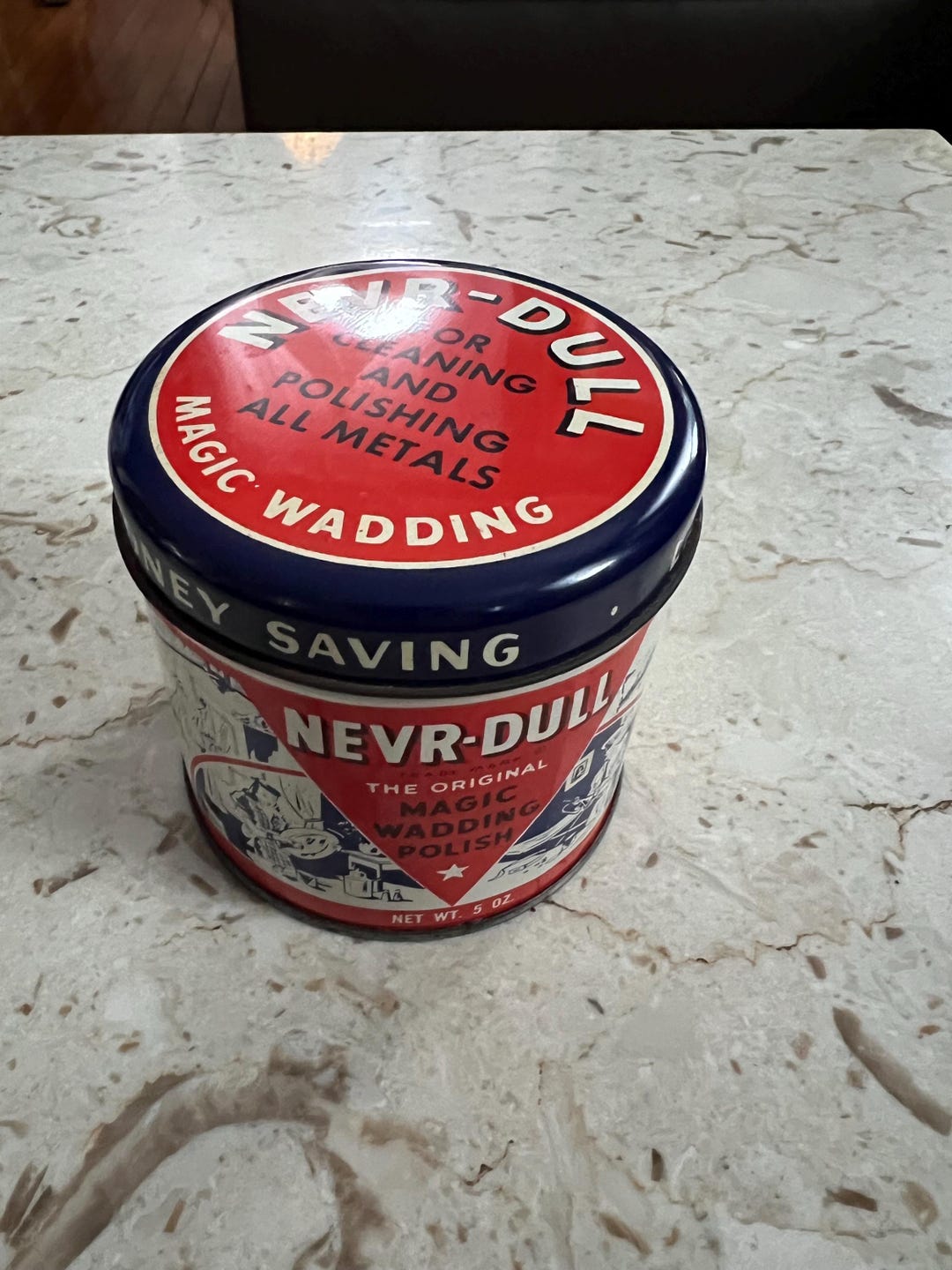 Vintage NOS 5oz Can of NEVR-DULL the Original Magic Wadding Metal ...