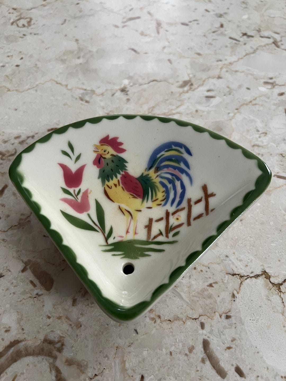 Vintage Rooster Ceramic Soap Dish With Inside Drain, Great Addition to ...