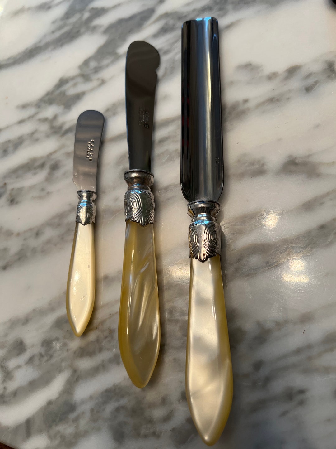 Sabre and Inox France Pearl Handle Utensils - Etsy