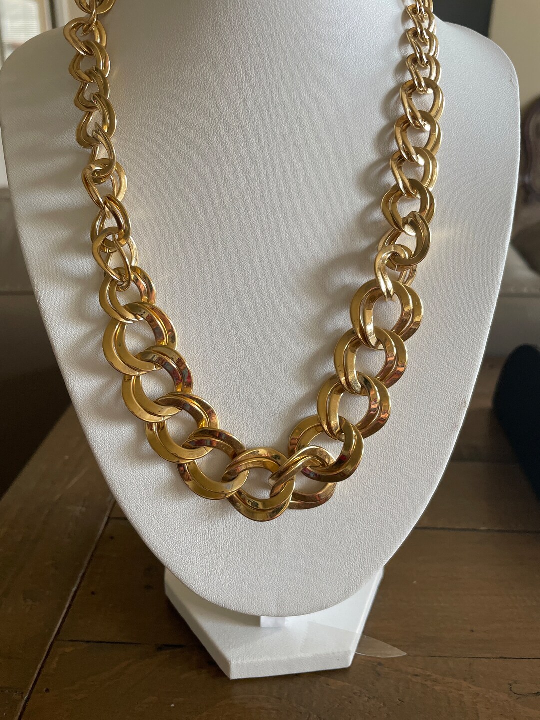 Vintage Gold Tone Graduated Link Adjustable Necklacevintage - Etsy