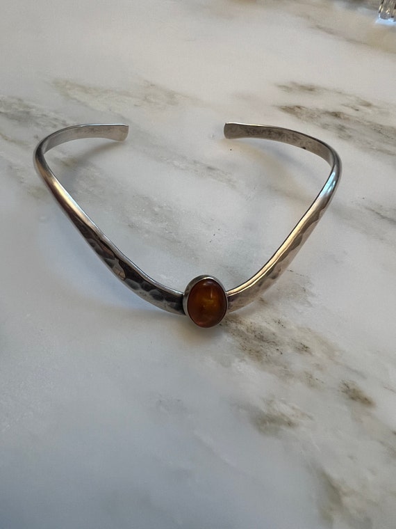 vintage silver cuff with - Gem