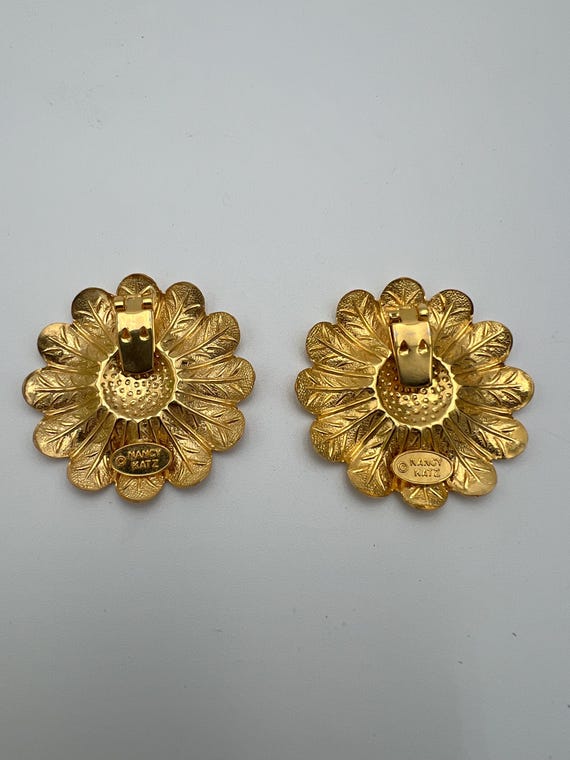 Vintage Nancy Katz gold daisy flower shoeclipsVintage - Gem