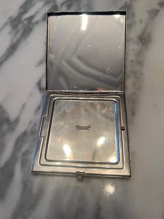 Antique wadsworth sterling silver compact - Gem