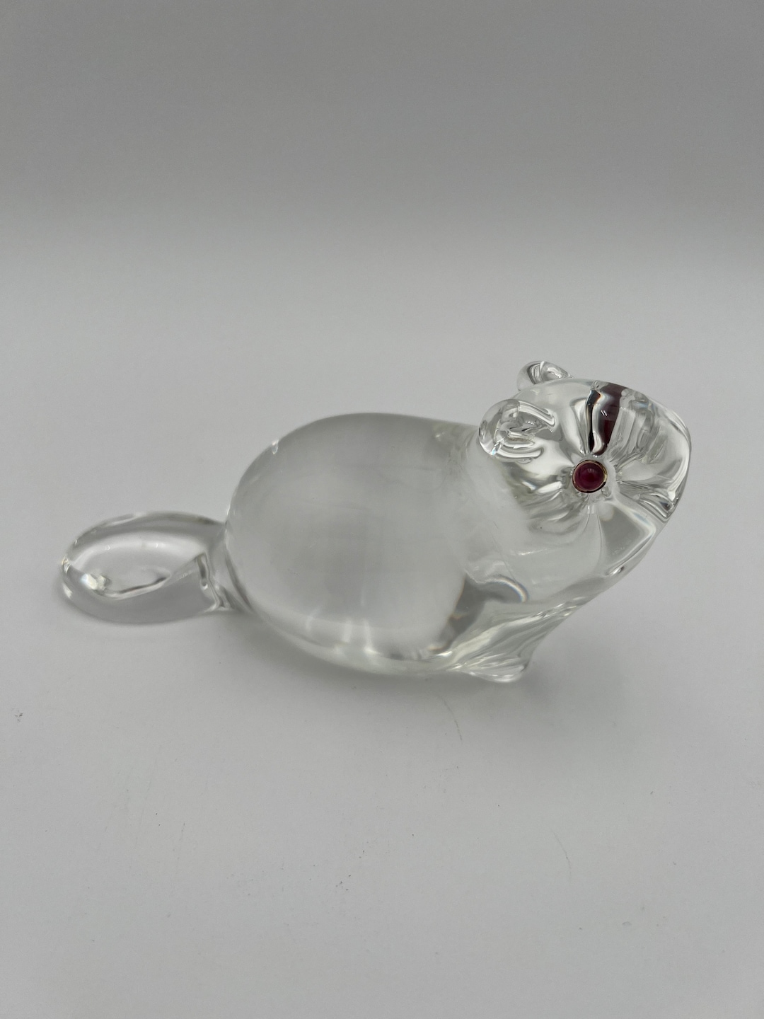 Vintage Steuben Art Glass Beaver With Garnet Eyes - Etsy