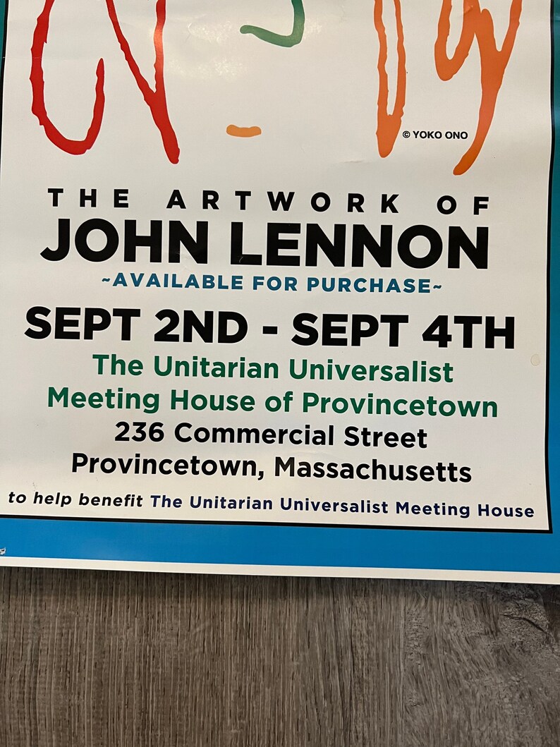 Vintage Yoko Ono Imagine Peace Poster From John Lennon Artwork - Etsy