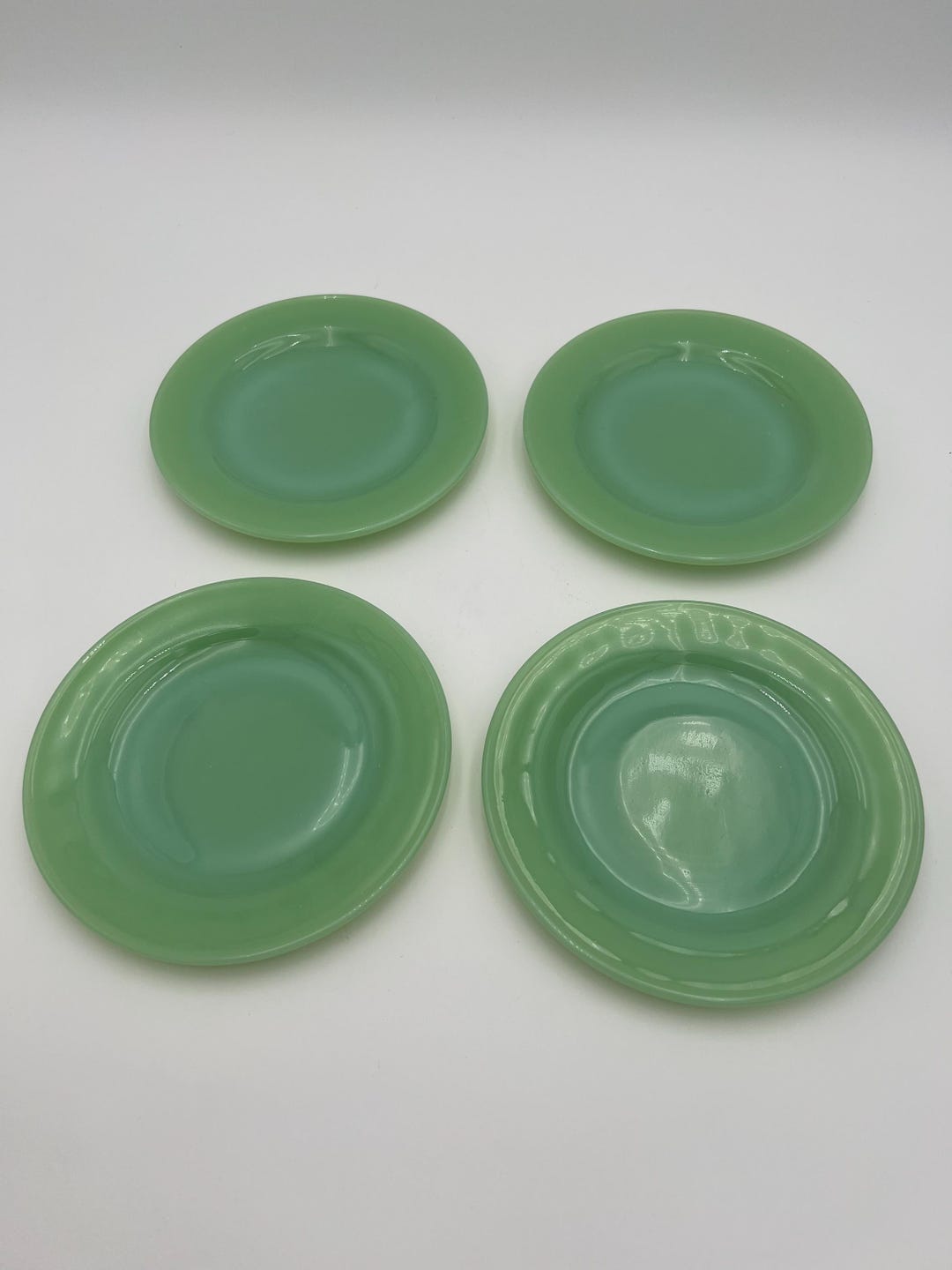 Vintage Fire King Jadeite Snack Plates 6.75 Inches Wide Set of Four - Etsy