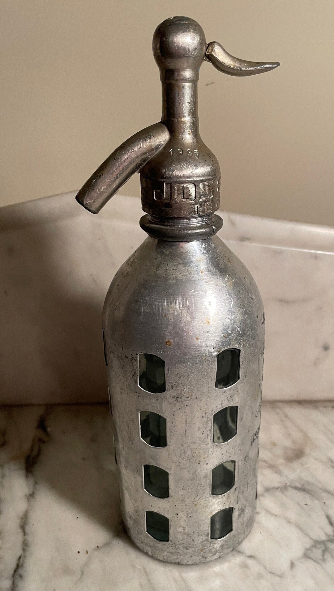 Antique Metal Wrapped Seltzer Soda Bottle Made in Argentina Marcos ...