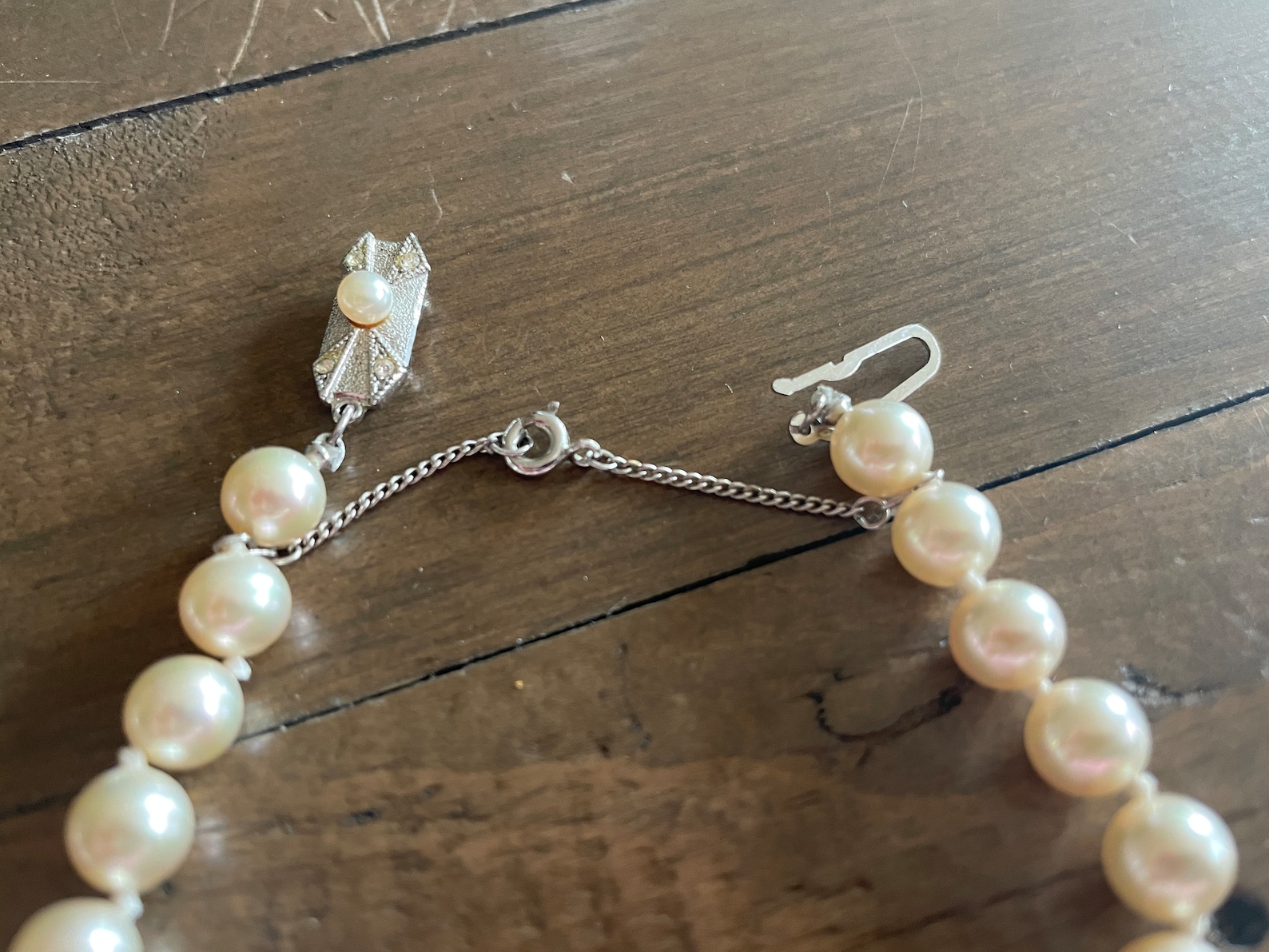 Vintage PM70 Majorica Pearl Necklace With Sterling Clasp and - Etsy