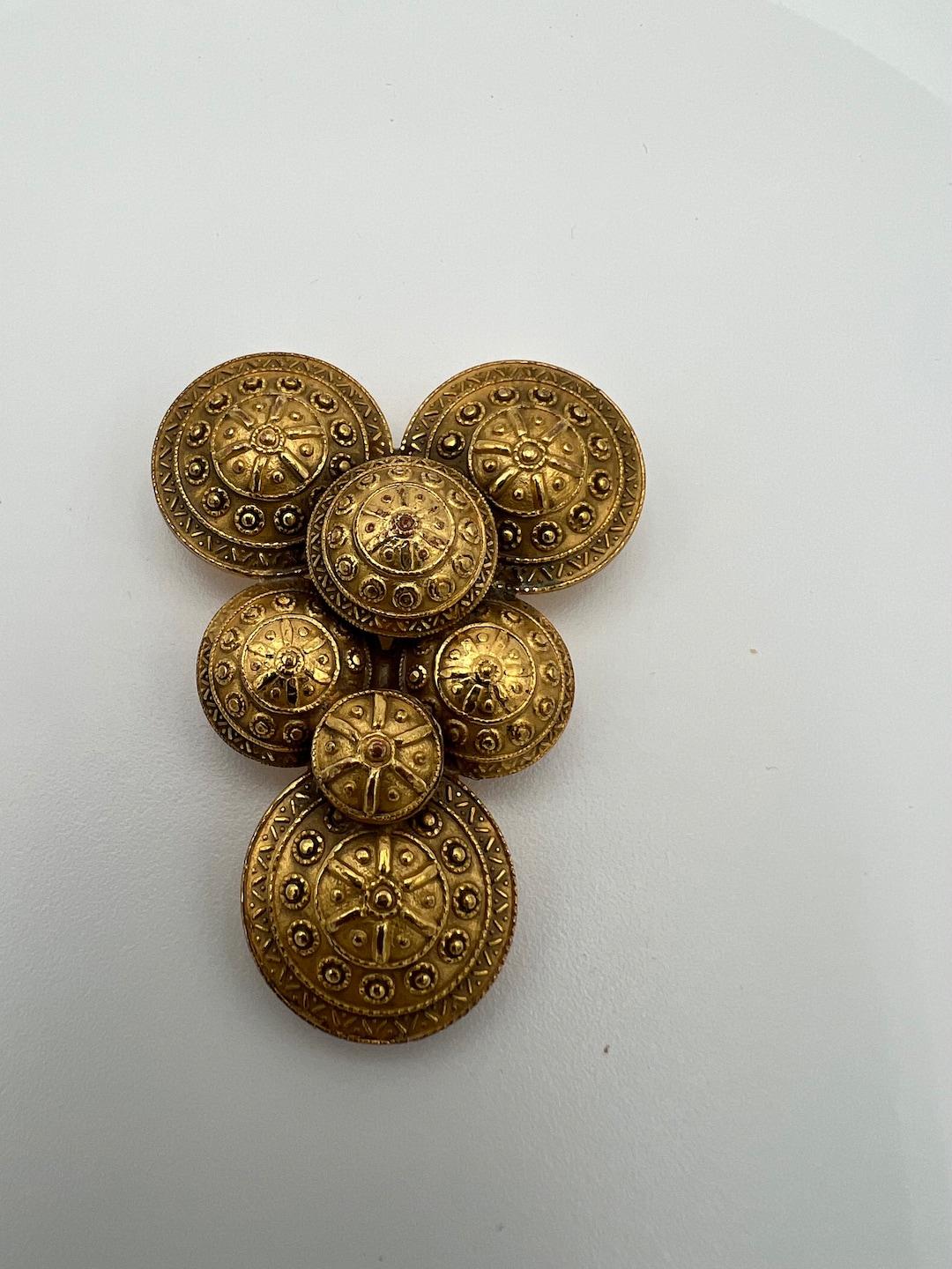 Vintage Jeray Gold Tone Etruscan Fur Clip Brooch - Etsy