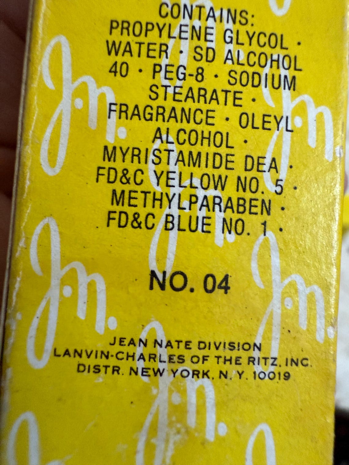Vintage NOS 1960s-1970s Full Jean Nate Cologne Stick. Net Wt 1.25oz ...