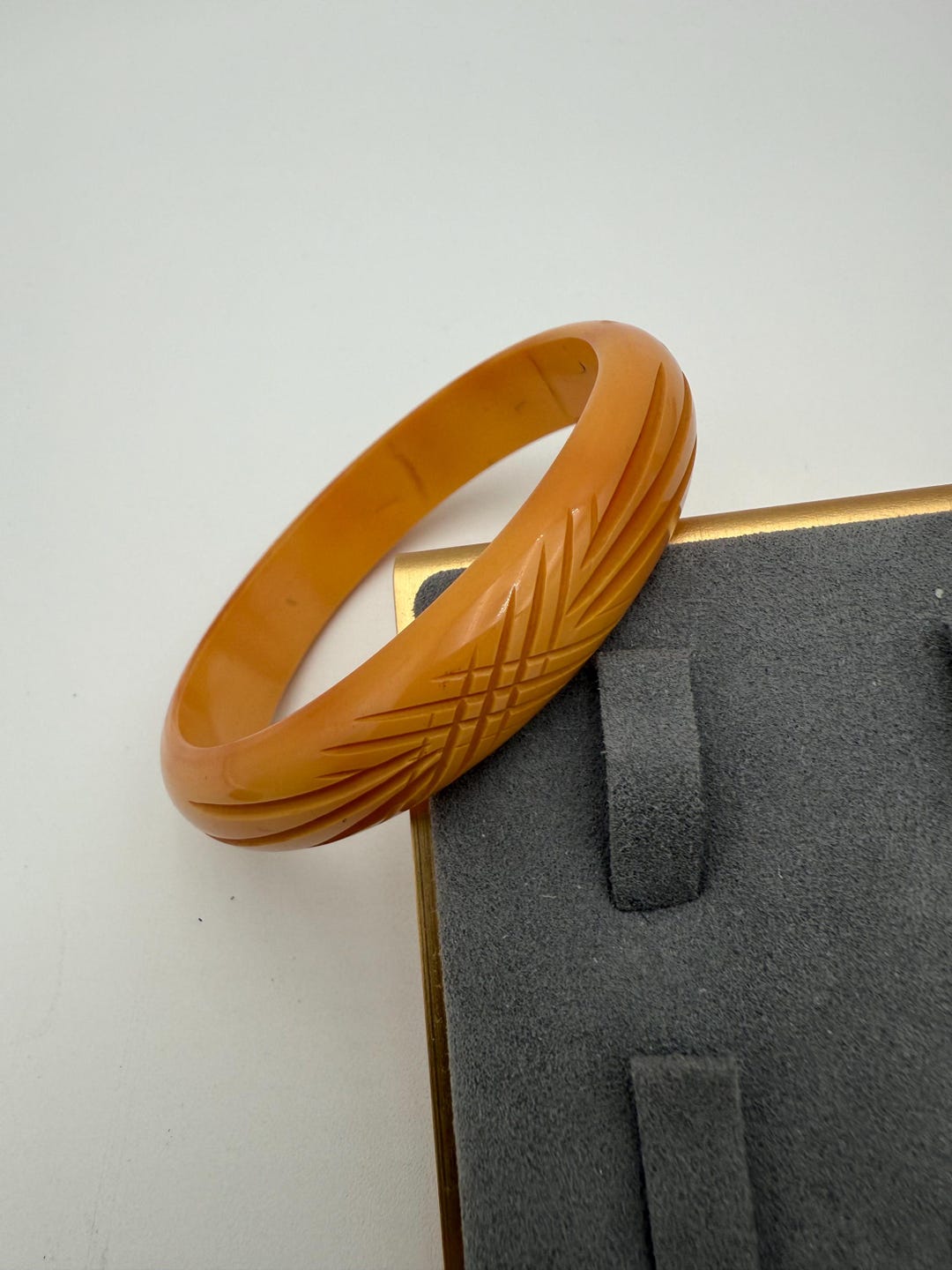 Vintage Bakelite Carved Butterscotch Egg Yolk Bangle Braceletvintage - Etsy