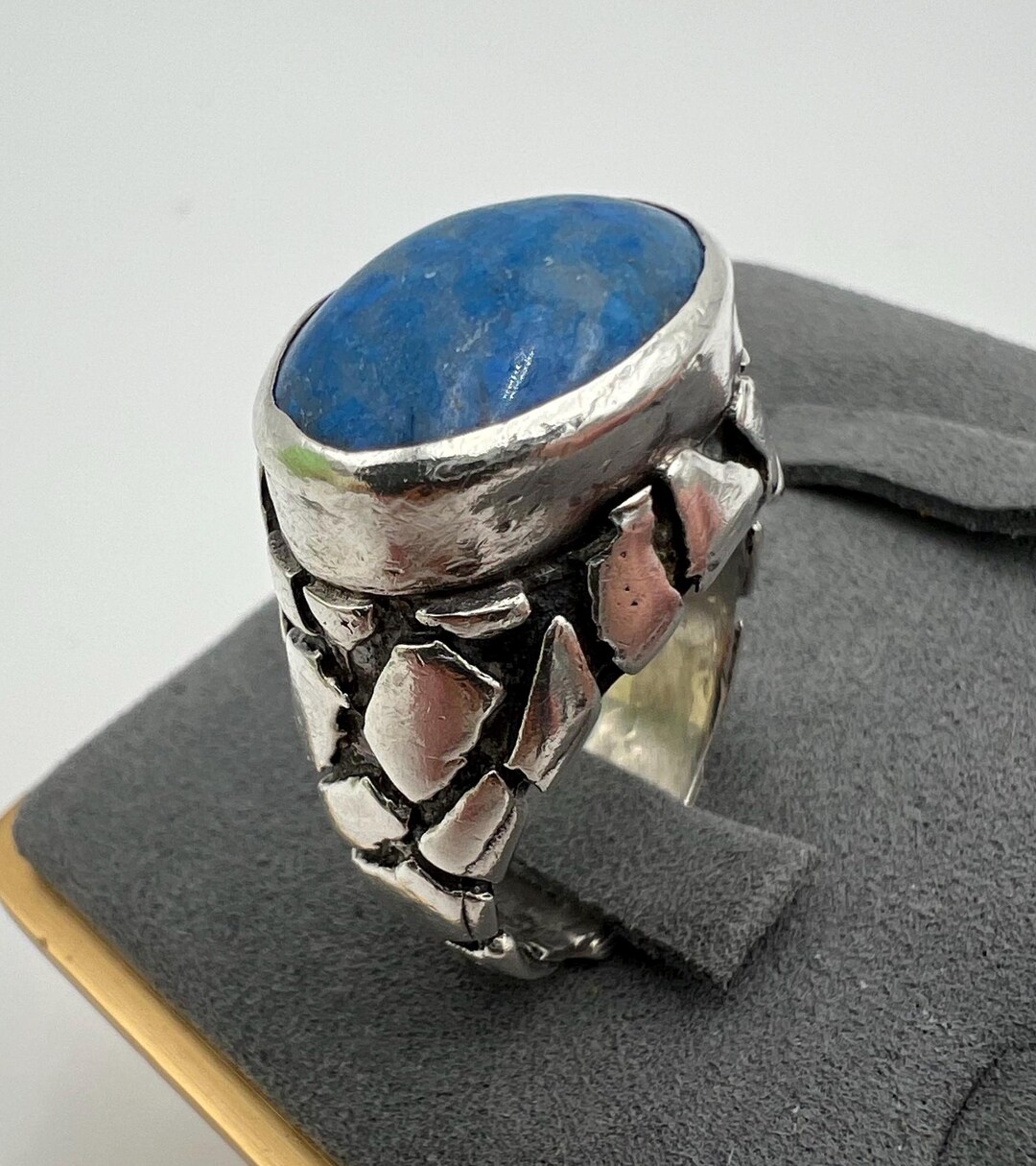 Vintage VM Navajo Sterling Silver Lapis Vicki Martin Ring Size 9 - Etsy