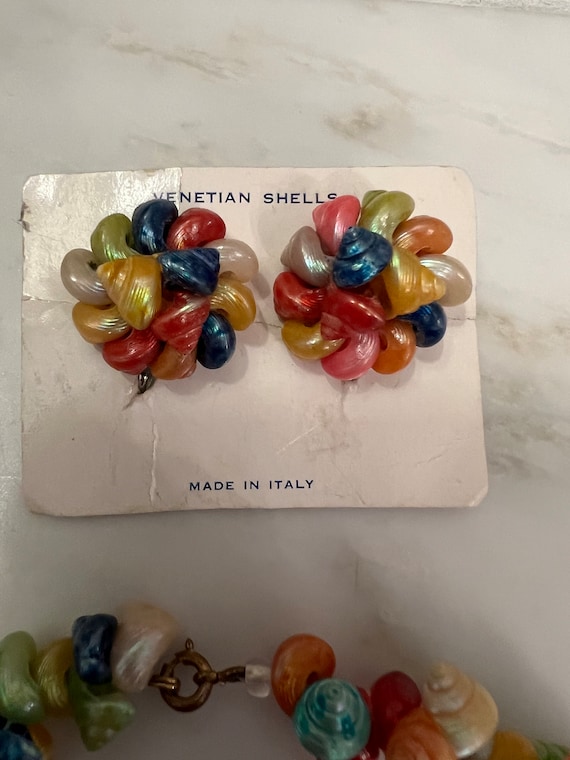 Vintage Venetian Shells multicolor rainbow seashell b… - Gem
