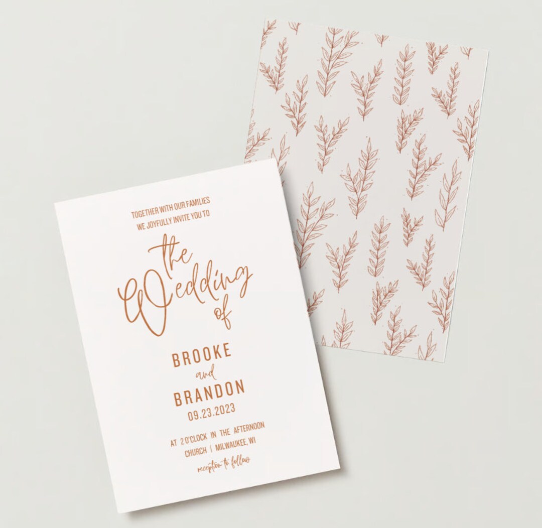 Boho Western Wedding Invitation Template - Etsy