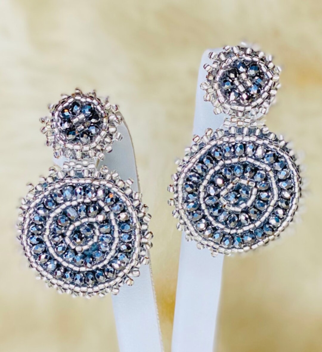 The Camila - Elegant Statement Earrings. Radiant Dangle Earrings. Luxe Drop Crystal Earrings ...