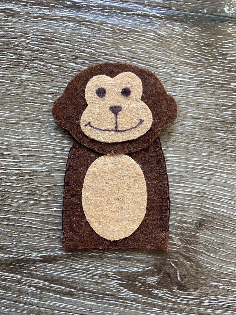 Five Cheeky Monkeys and Mr Crocodile Felt Finger Puppet Set + One ...