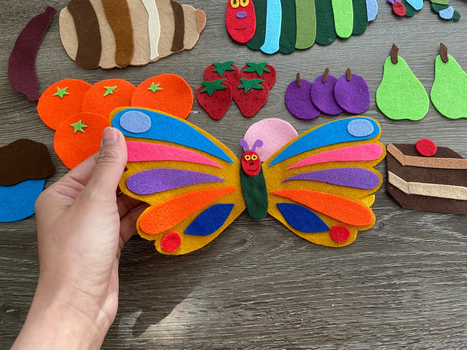 The Very Hungry Caterpillar Felt Board Story - Etsy
